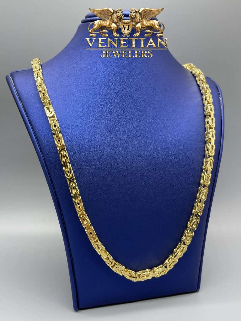 10KT kings Link Chain VJ Diamond Orlando