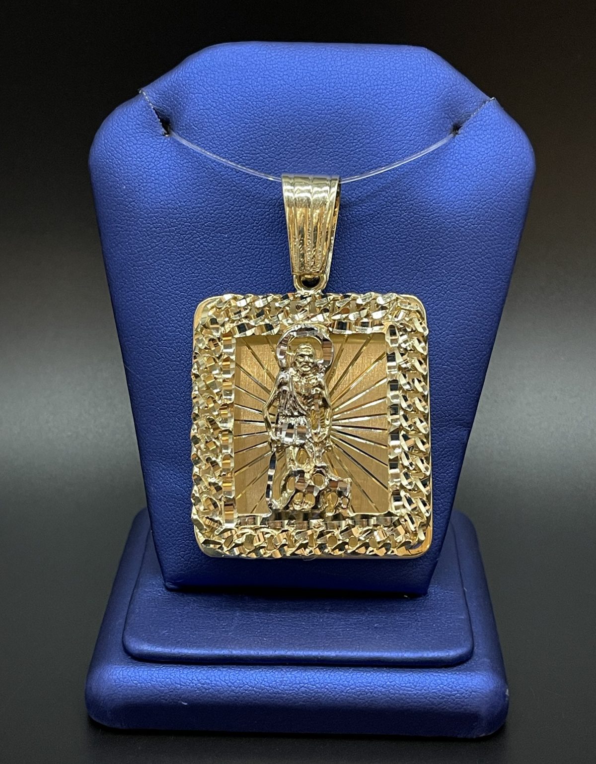 10KT Solid Gold St.Lazaro pendant | Venetian Jewelers Florida