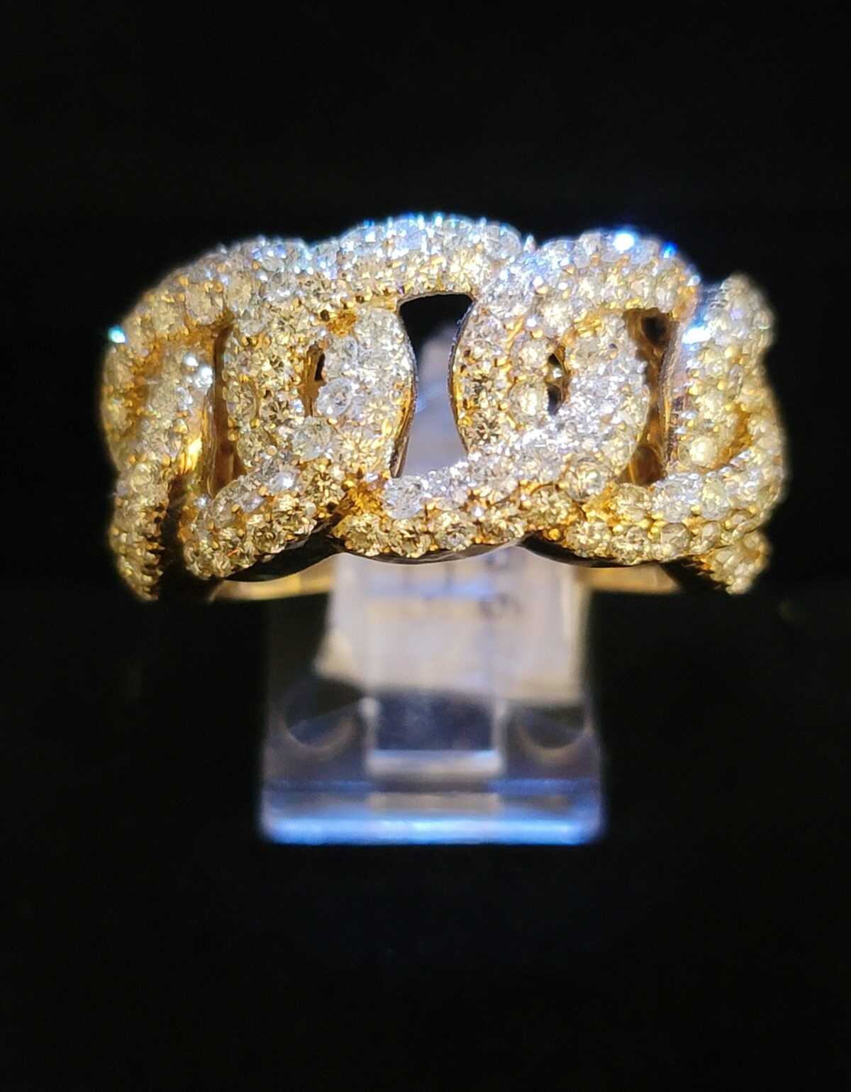 10KT Gold 2.25CT Diamond Cuban Ring VJ Diamond Orlando