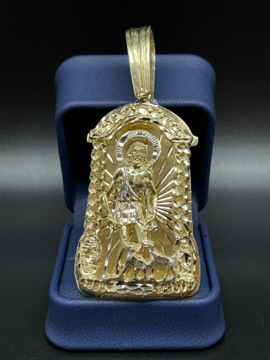 10KT Solid Gold St.Lazaro Pendant – VJ Diamond Sanford Orlando