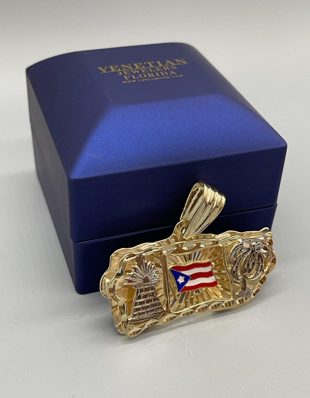 10KT Gold American Flag Ring VJ Diamond Orlando