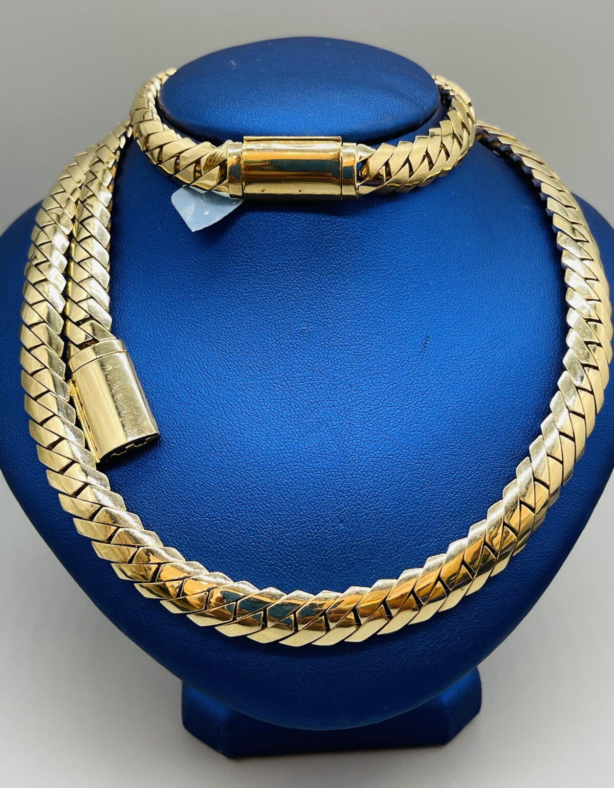10KT Solid Gold 10MM Monaco Necklace 22” VJ Diamond Orlando