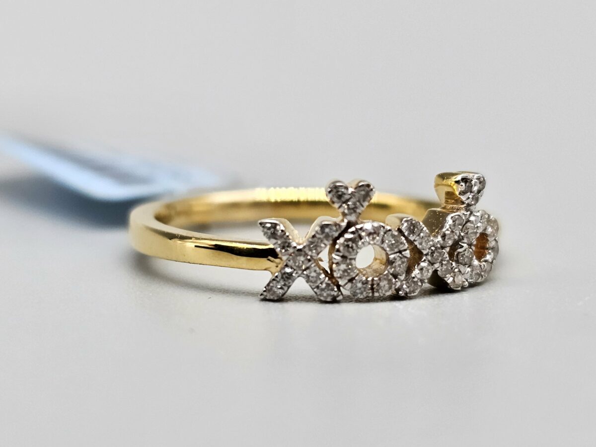 14KT Gold 0.15CT Diamond X & O Ring – VJ Diamond Sanford Orlando