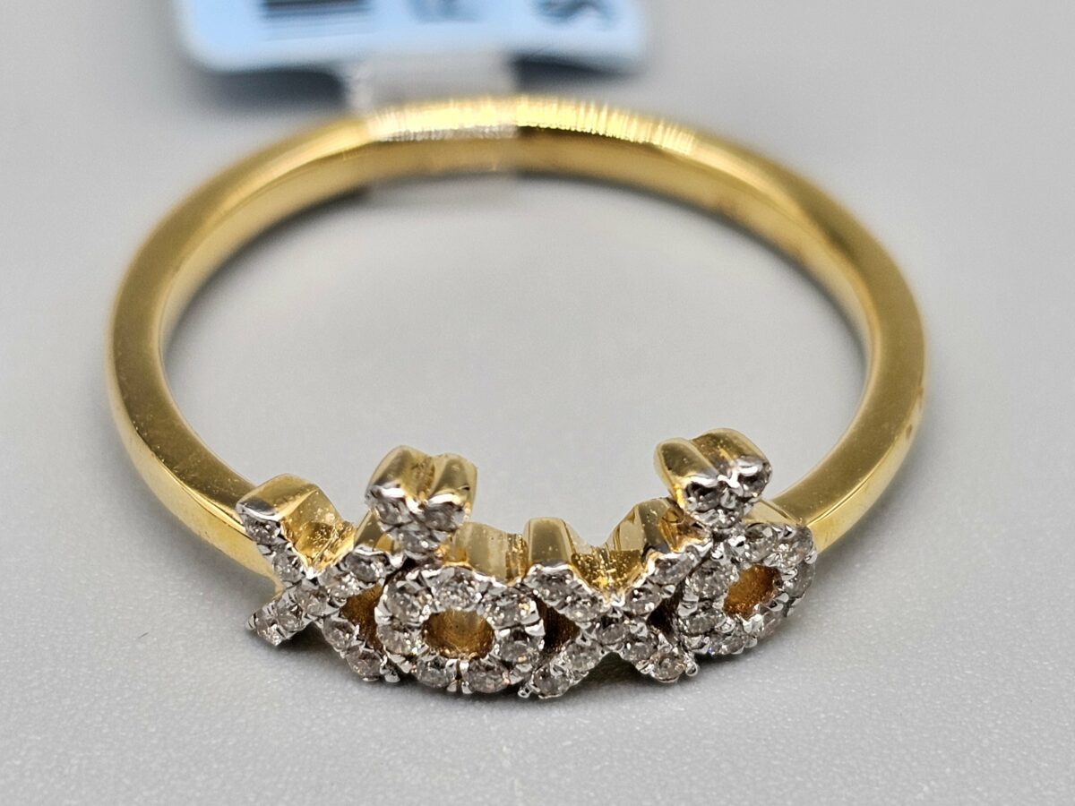 14KT Gold 0.15CT Diamond X & O Ring – VJ Diamond Sanford Orlando