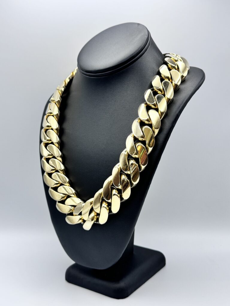 10KT Gold 27MM 1 Kilo Miami Cuban Link Necklace – VJ Diamond Sanford ...