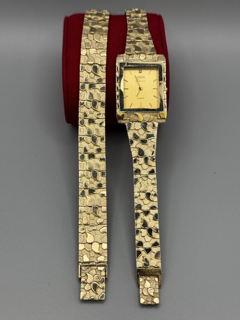10KT Gold Nugget Watch Bracelet ComboSet VJ Diamond Orlando