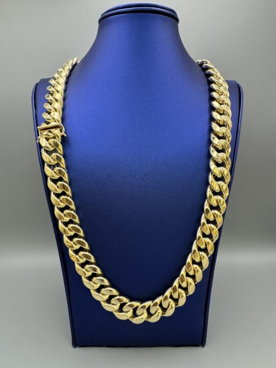 10KT Gold 15MM 24” SemiSolid Rope Necklace VJ Diamond Orlando